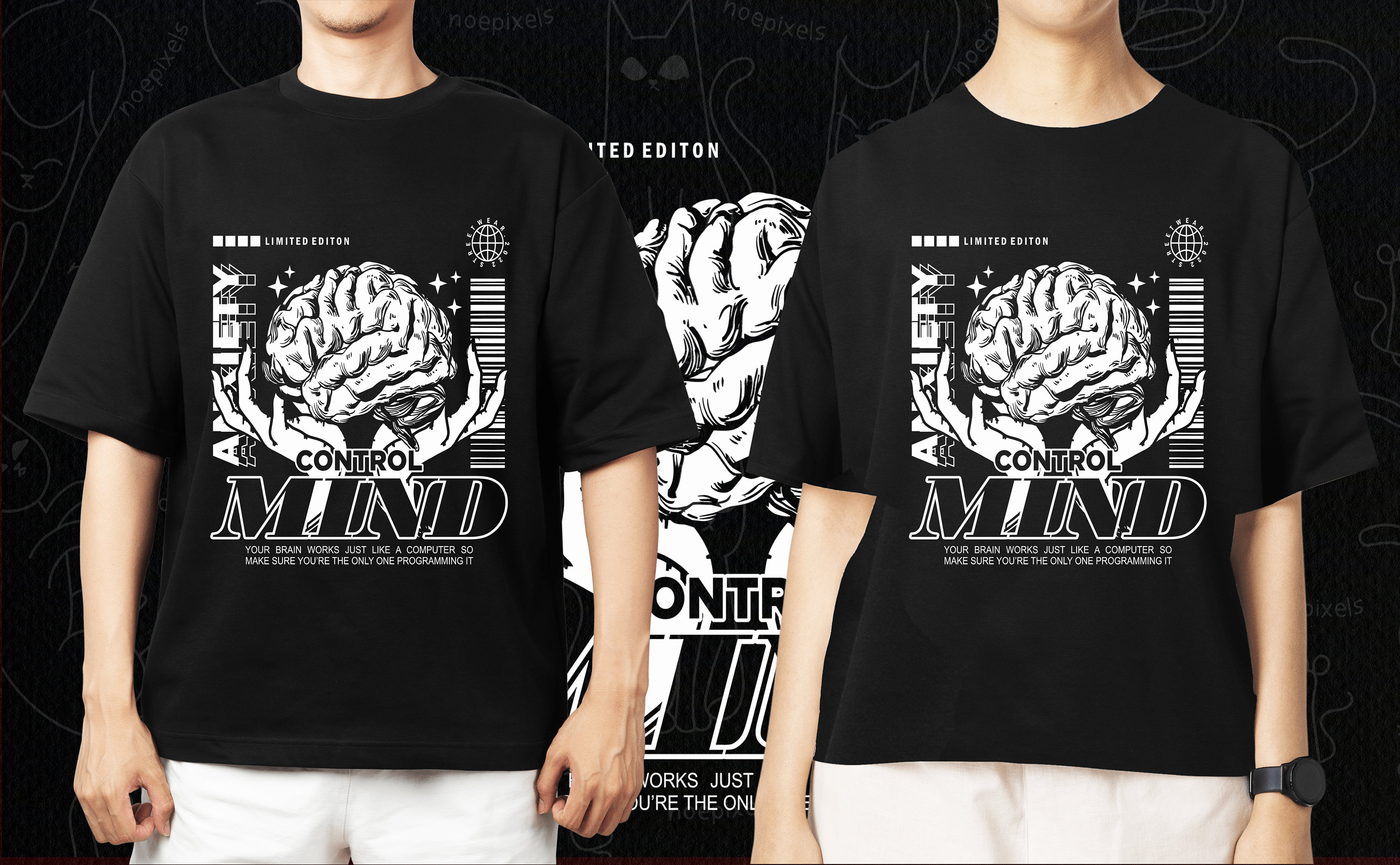 Mind Control Urban Streetwear T-shirt Design, Urban Streetstyle Png ...