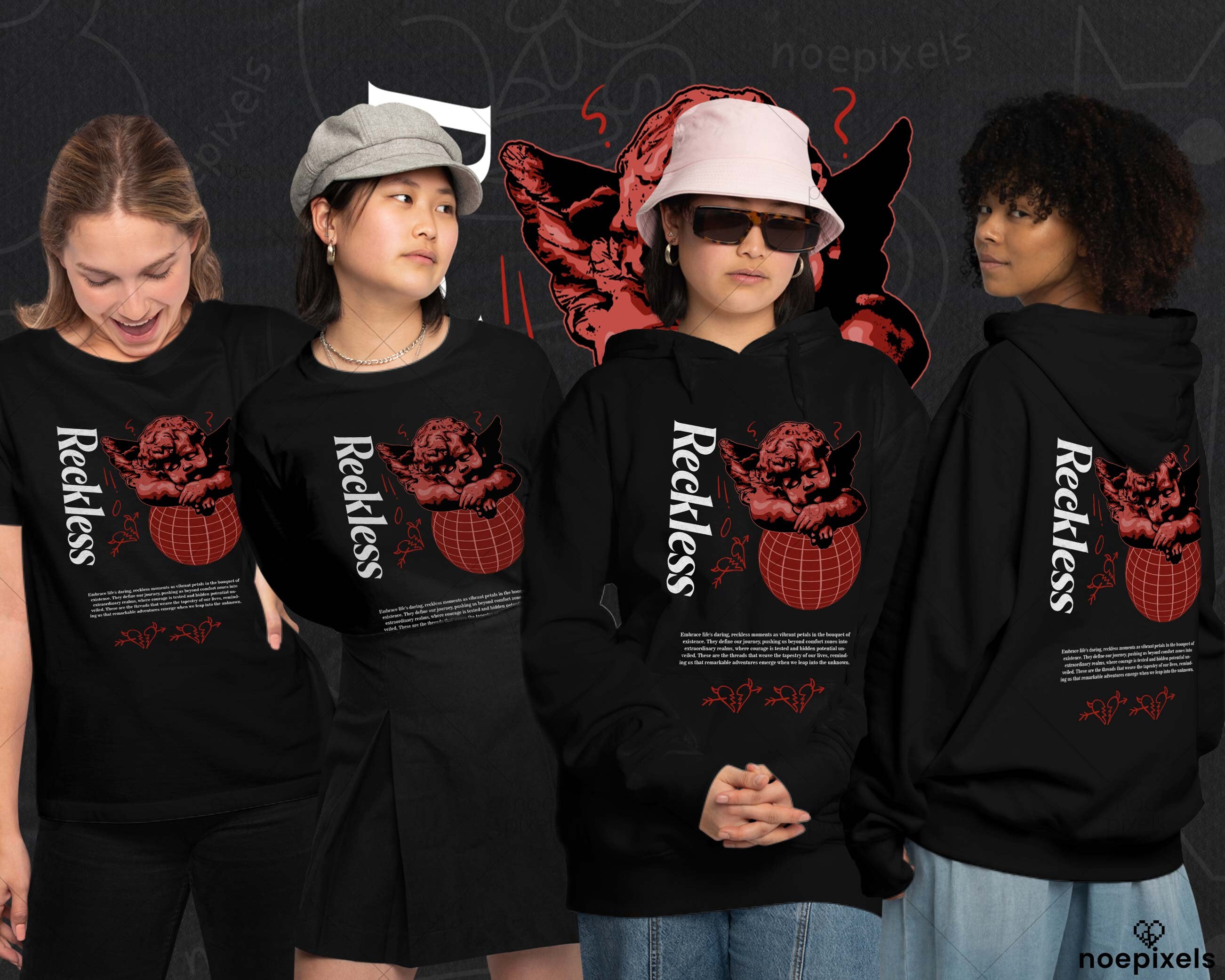 Reckless Urban Streetwear T-shirt Design, Urban Streetstyle Png, Street ...