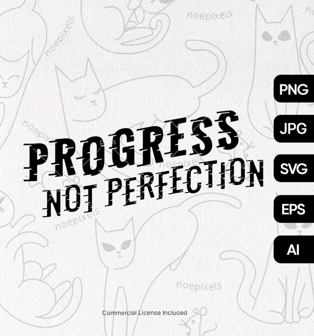 Progress Not Perfection SVG Cut File T-shirt Design, Positive ...