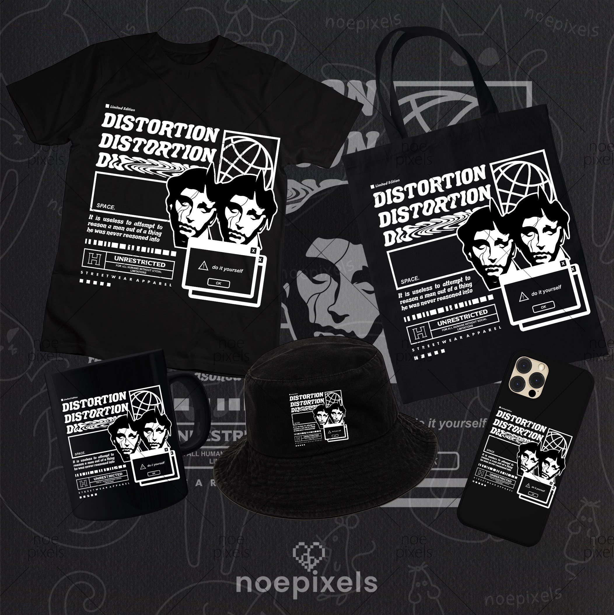 Distortion Urban Streetwear T-shirt Design, Urban Streetstyle Png Svg ...