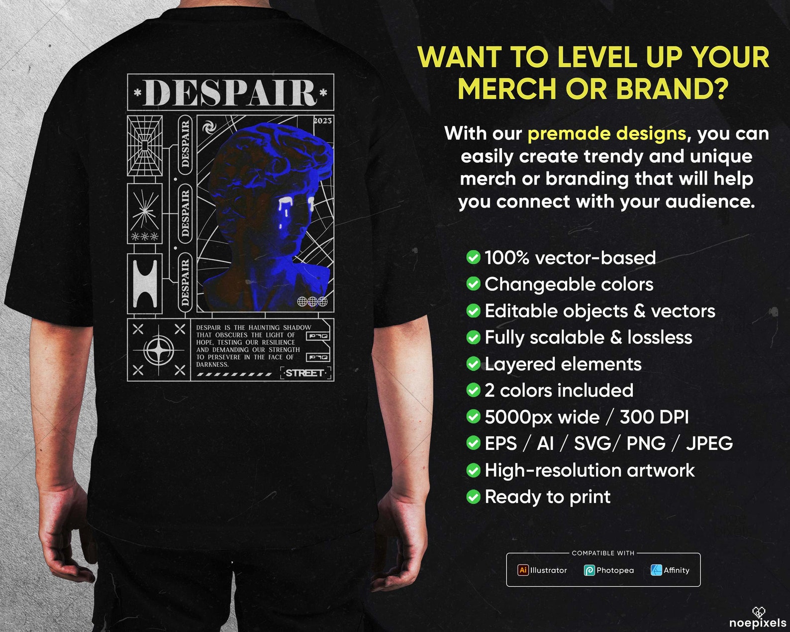 Despair Urban Streetwear T-shirt Design Urban Streetstyle - Etsy