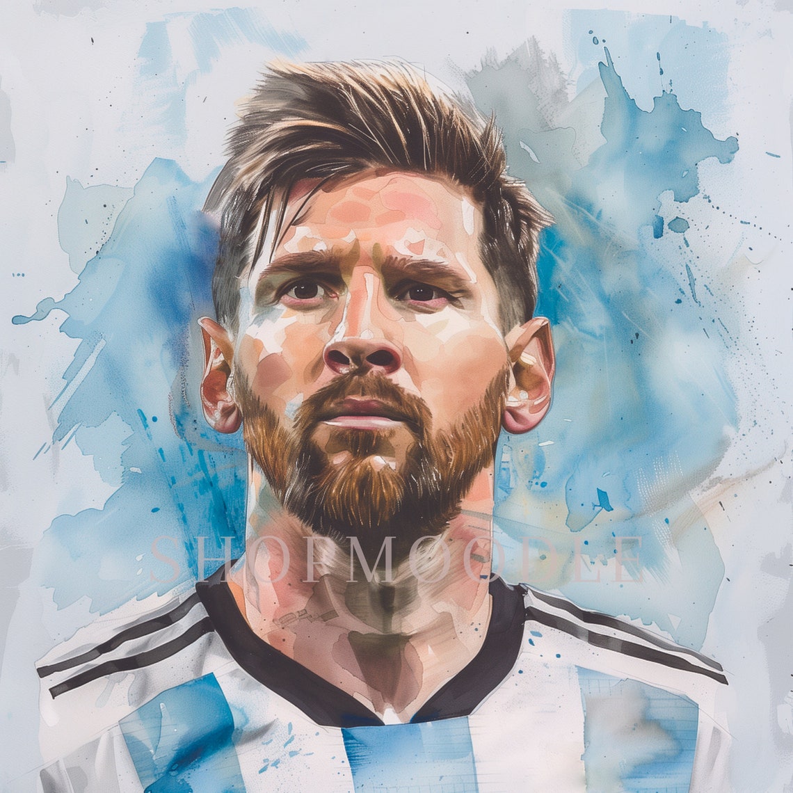 Lionel Messi Watercolour Art Argentina FC - Etsy