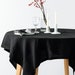 Black Linen Tablecloth Custom Size Rectangle Square Round Small Long ...