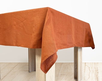 Burnt Orange Tablecloth - Etsy