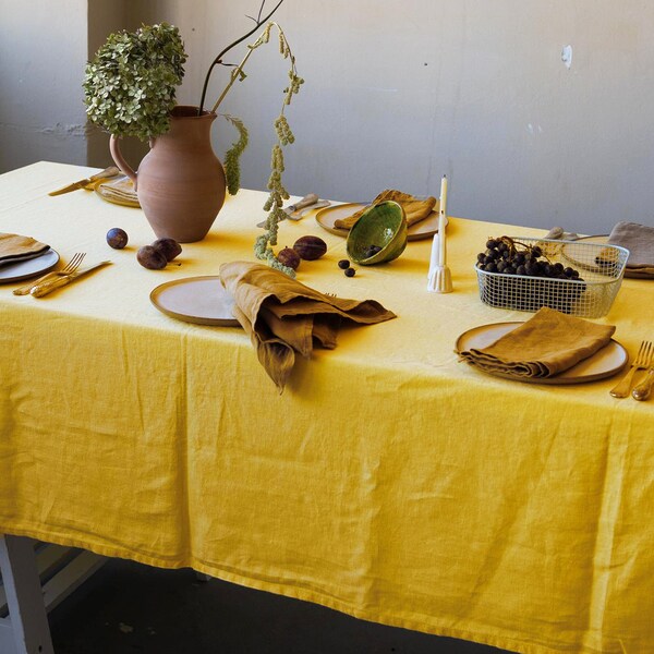 Large Linen Tablecloth - Etsy