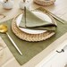 Olive Green Linen Placemats Set of 2 Dinner Table Wedding - Etsy