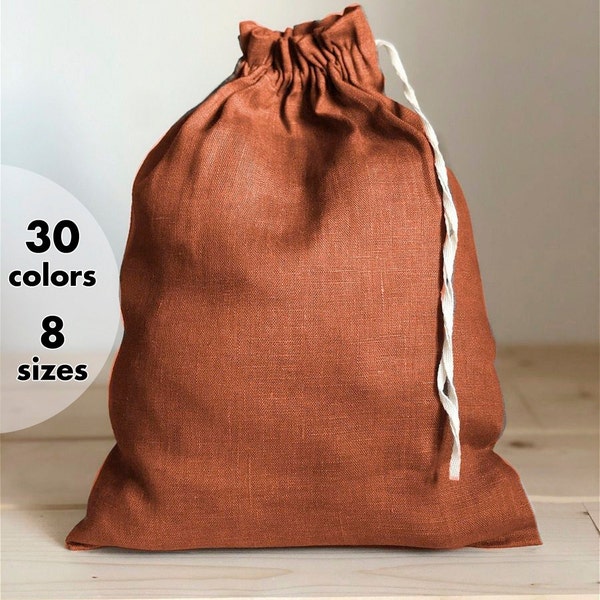 Linen Drawstring Bag - Etsy
