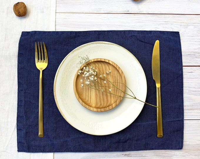 Olive Green Linen Placemats Set of 2 Dinner Table Wedding - Etsy