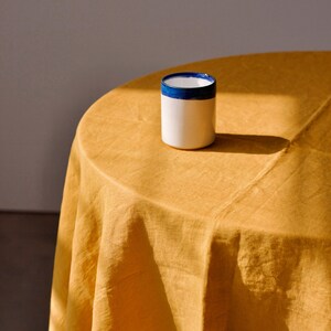 Mustard Yellow Linen Tablecloth in Various Sizes Rectangle - Etsy