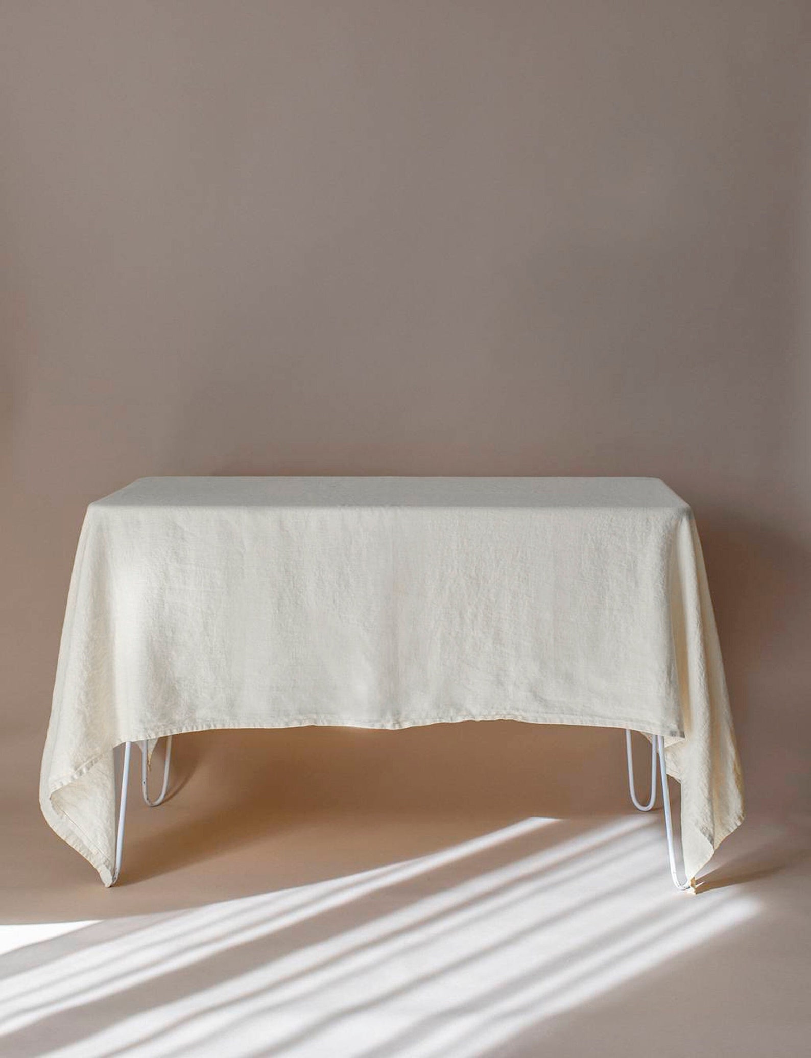 Off White Linen Tablecloth Custom Size Cream Large Rectangle Square ...