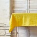 Yellow Linen Tablecloth Custom Size Large Rectangle Square Round Small ...