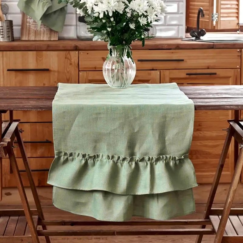 Ruffled Table Runner - Etsy