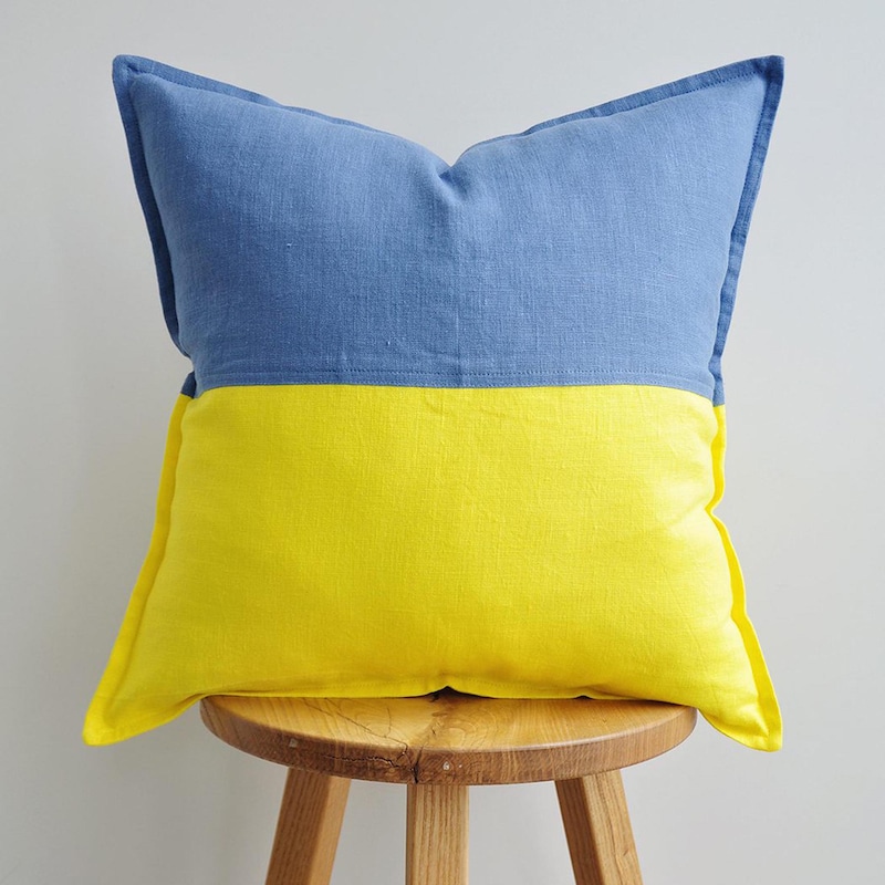 Color Block Pillow - Etsy