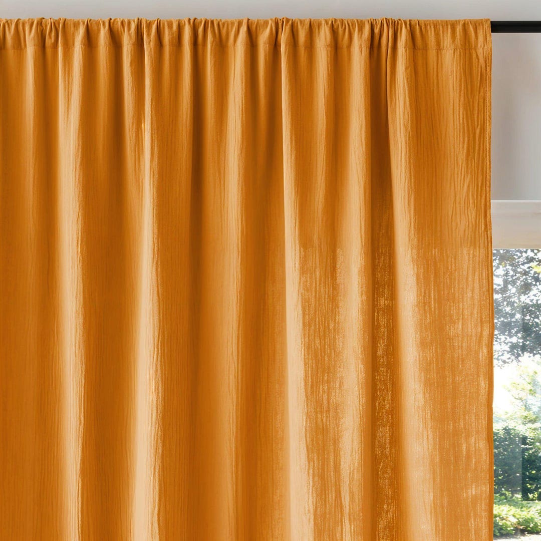 Gauze Muslin Curtain Panels (set of 2): Soft Boho Cotton Drapes - Etsy