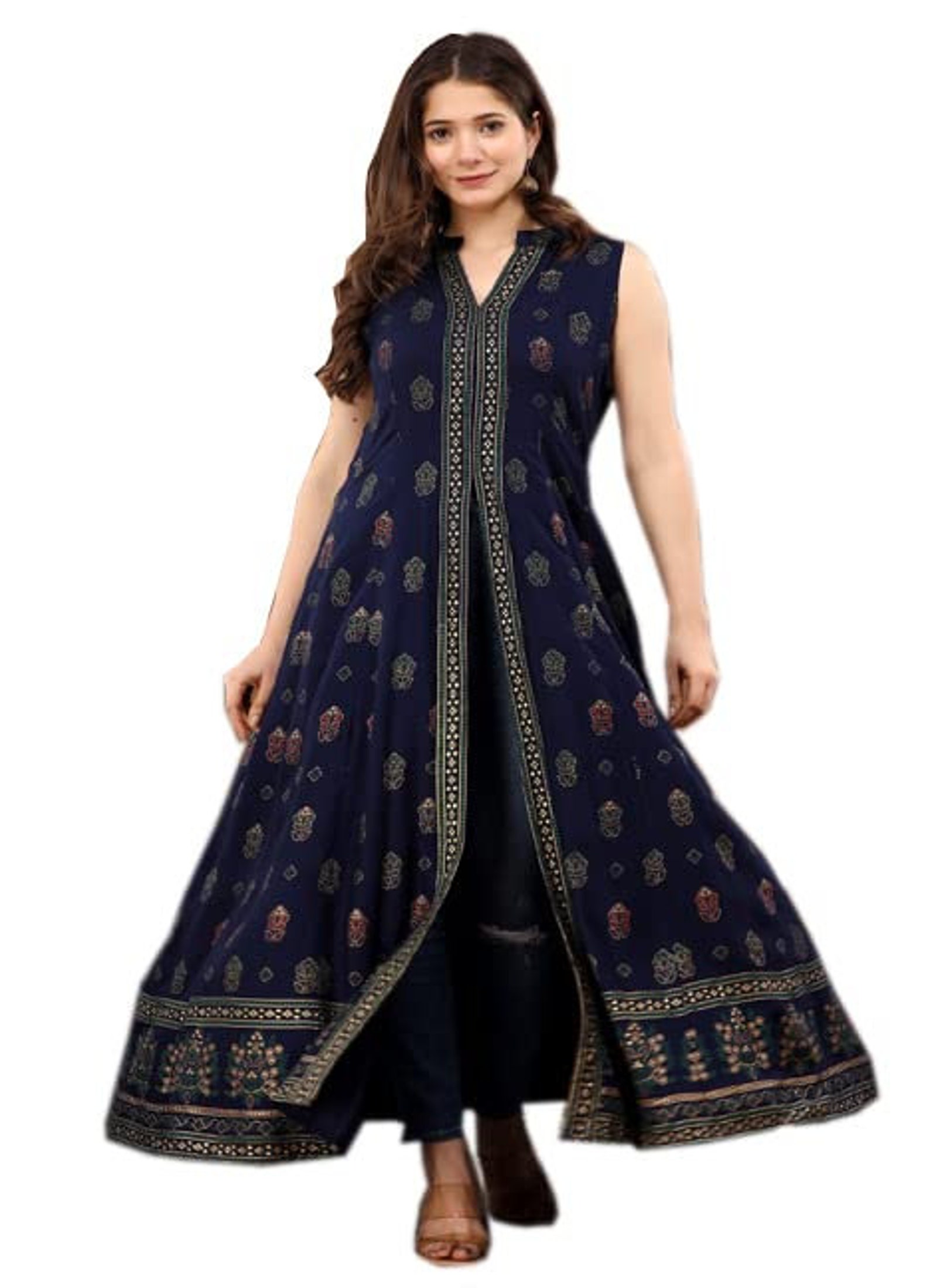 Anarkali Dress for Women for Party Wear Indian Ethnic Front Cut Full ...