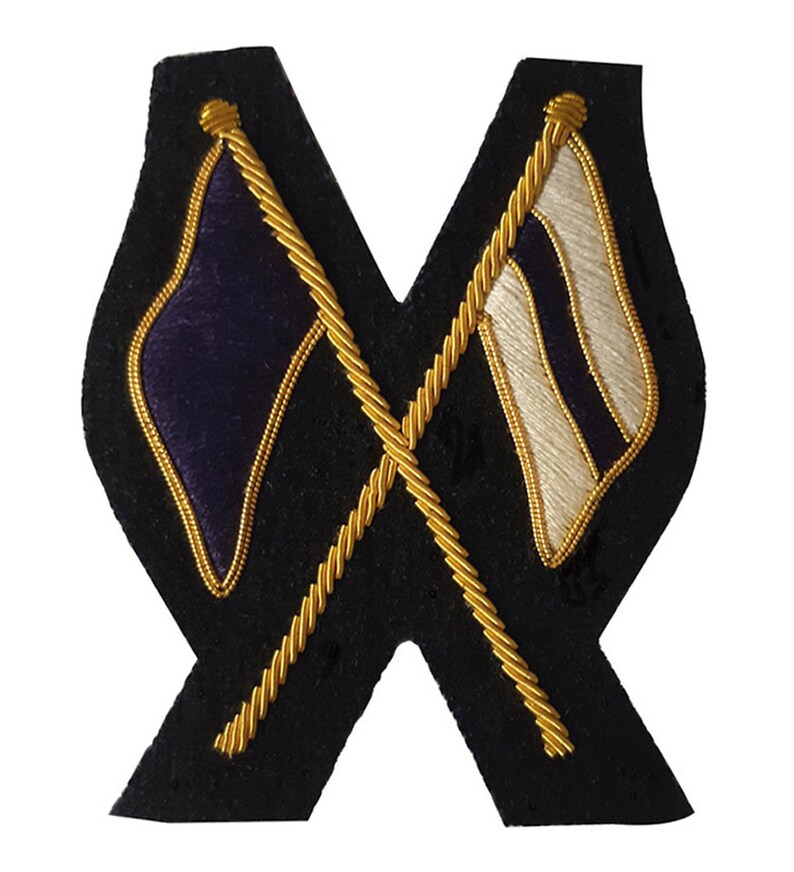 Flags Crossed Signals No.1 Dress Wire Blazer Badge Hand Embroidered ...