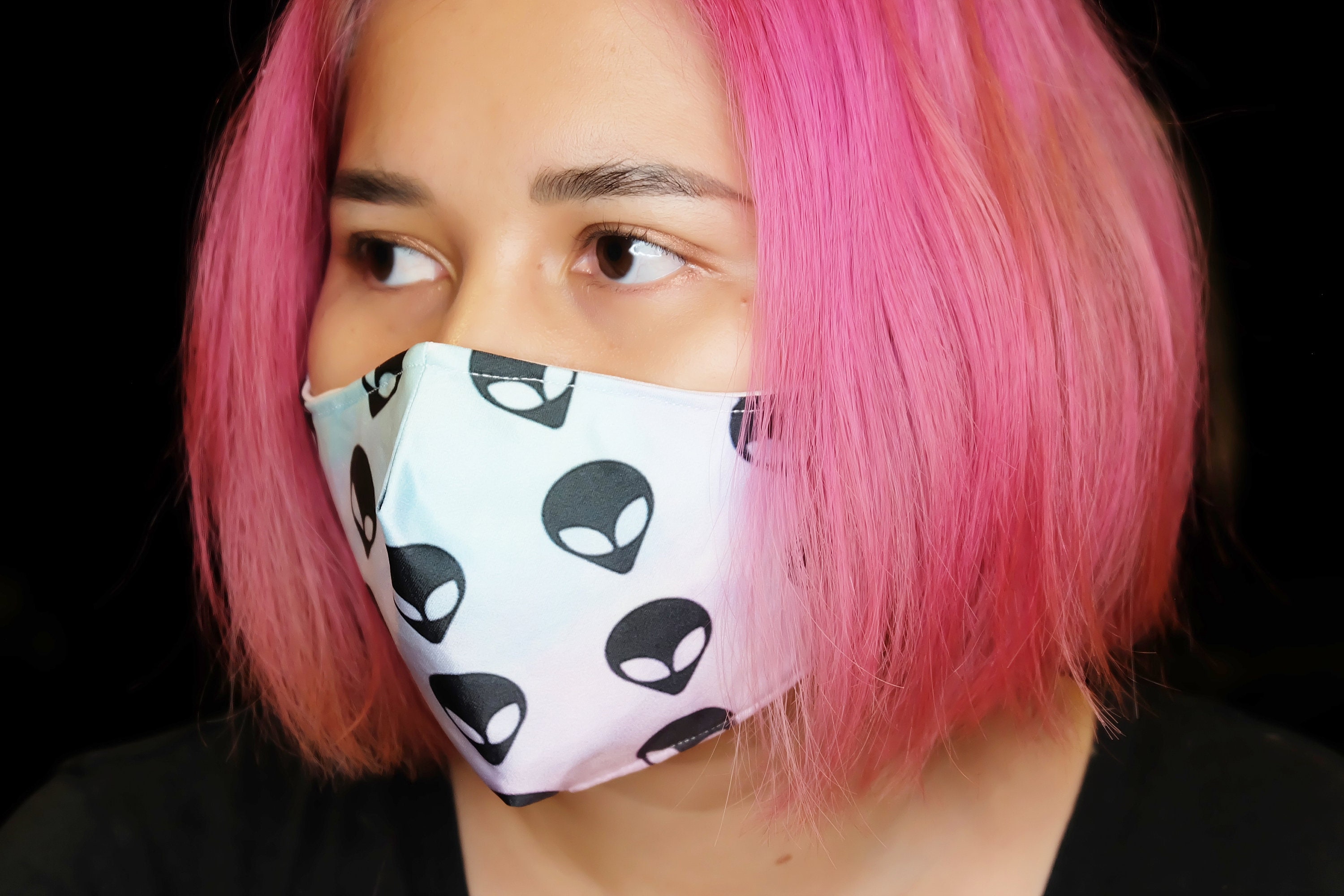 Alien Face Mask Reusable and Washable Face Mask Girl Gift | Etsy