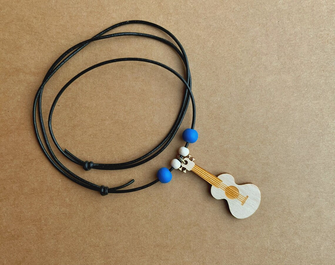 Necklace UKULELE, Laser Cut Wood, Colour Variations - Laserleikattu ...