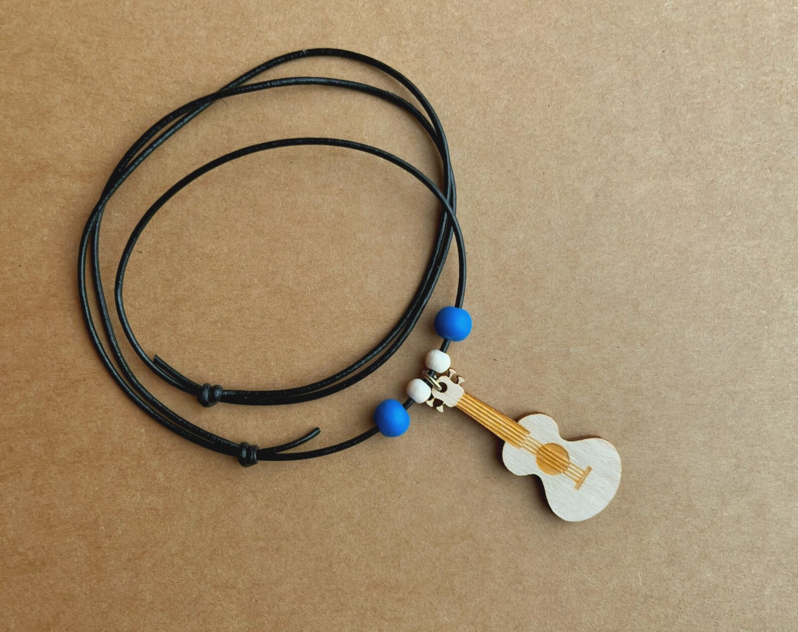Necklace UKULELE, Laser Cut Wood, Colour Variations - Laserleikattu ...