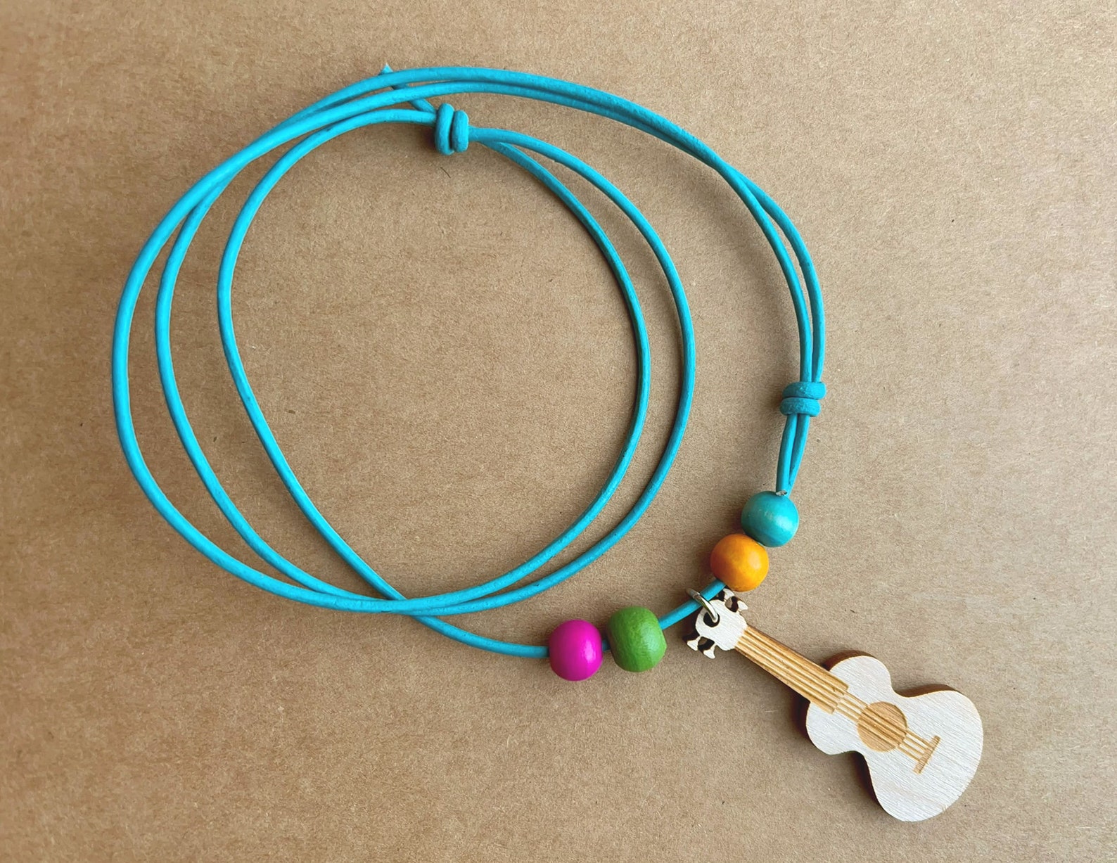 Necklace UKULELE, Laser Cut Wood, Colour Variations - Laserleikattu ...