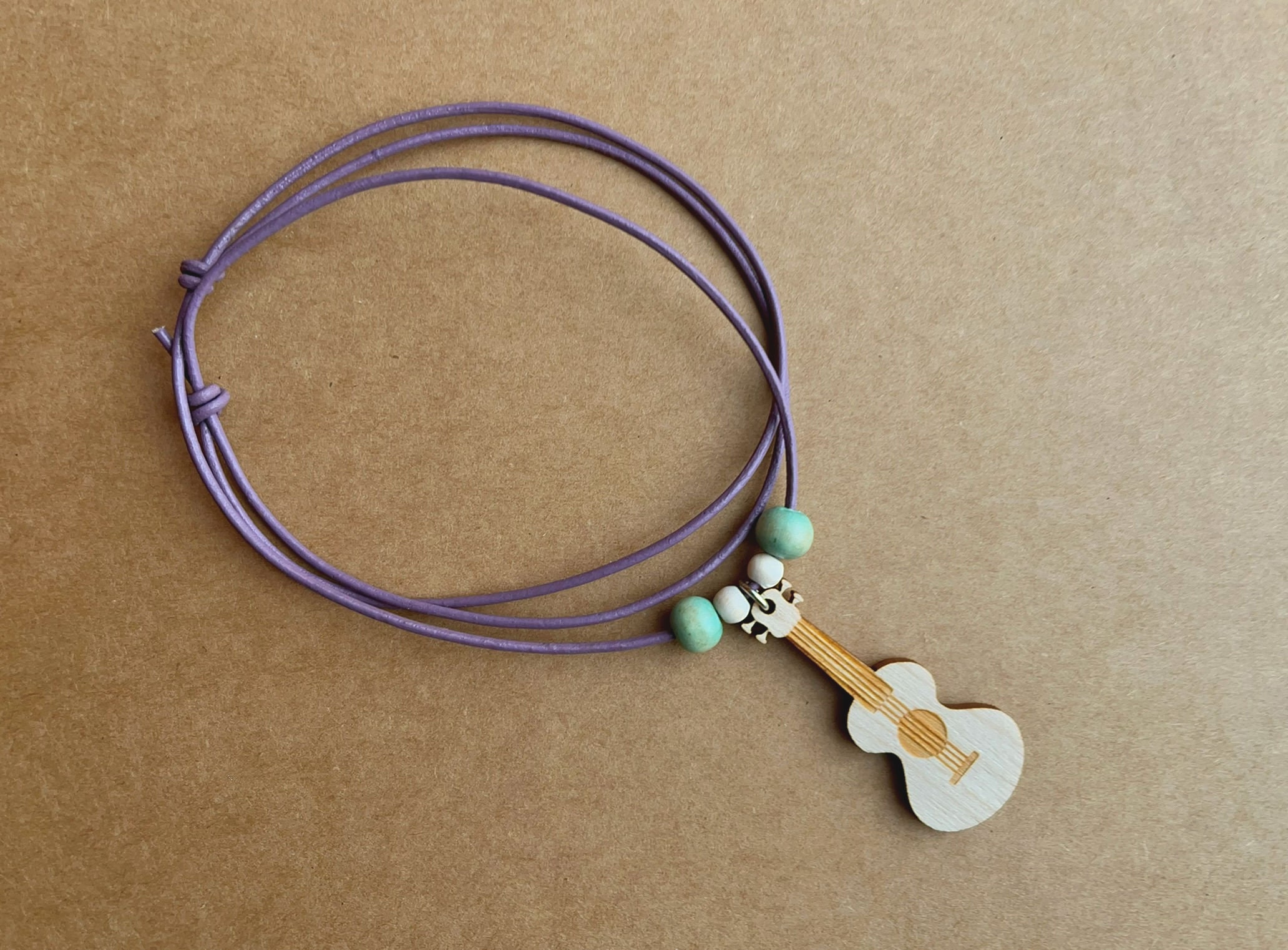 Necklace UKULELE, Laser Cut Wood, Colour Variations - Laserleikattu ...
