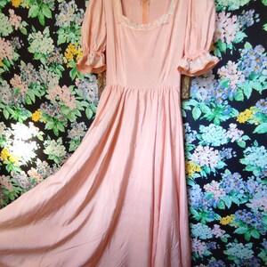 Vintage 1970s Ladies Peach Prairie Dress Size 8-10 - Etsy