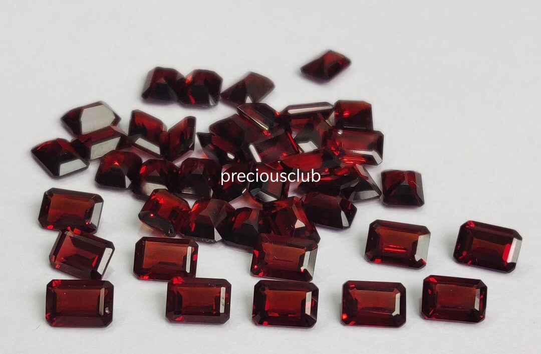 Natural Red Garnet Octagon Cut 10x12 Mm Faceted Loose Garnet AAA Top ...