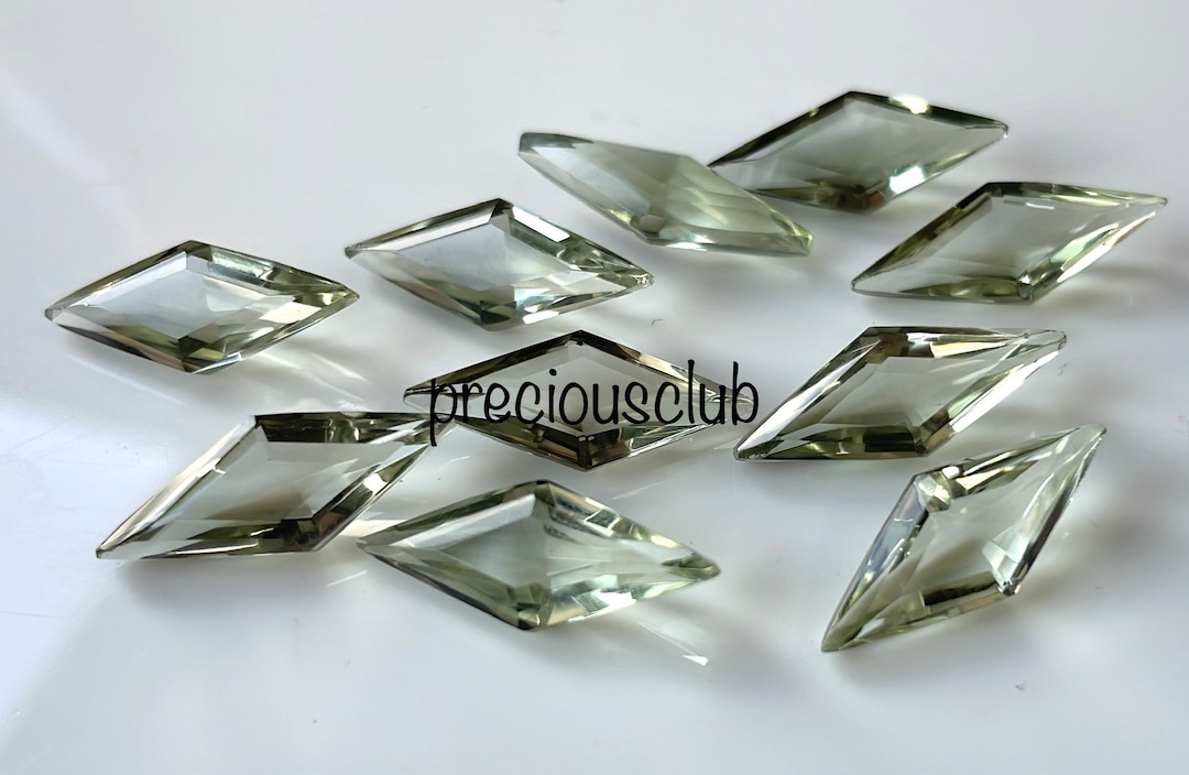 Natural Lozenge Shape Green Amethyst 8x20mm Faceted AAA Quality -fancy ...
