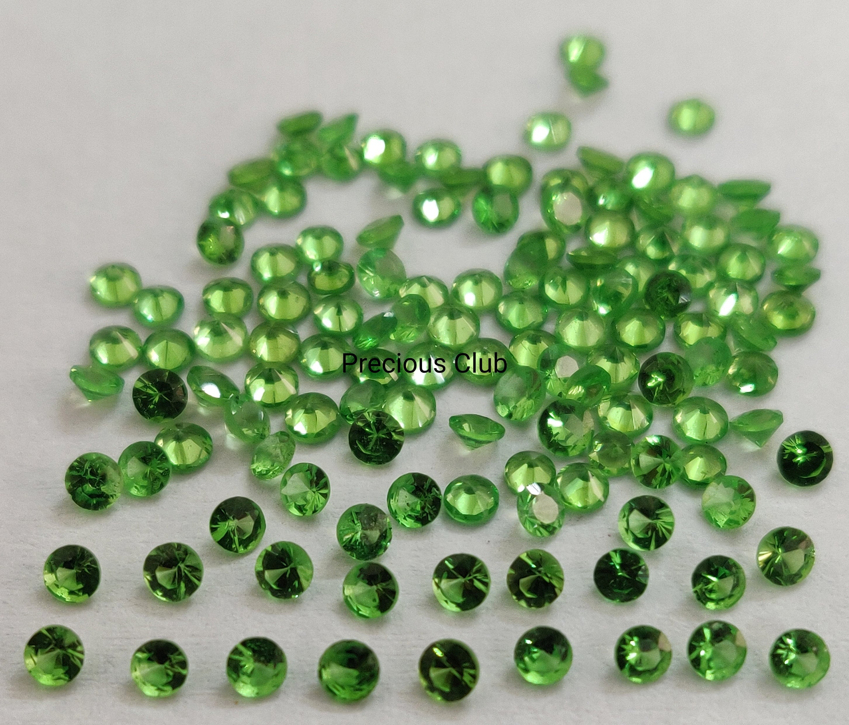 Natural Tsavorite Green Garnet Round Cut 2.5 Mm Brilliant - Etsy UK
