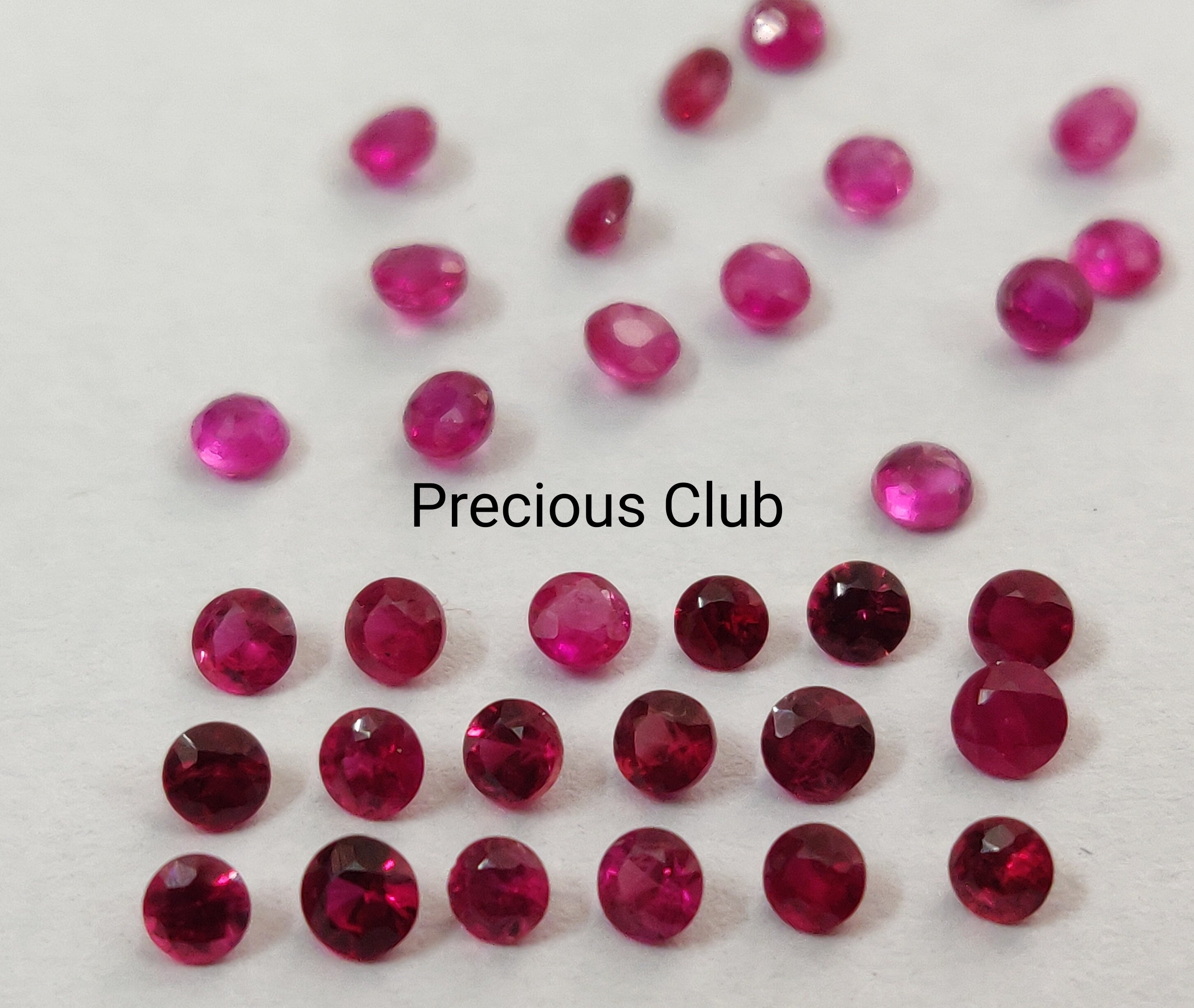 Natural Brilliant Cut Ruby 2 mm Round Faceted cut AAA Quality | Etsy