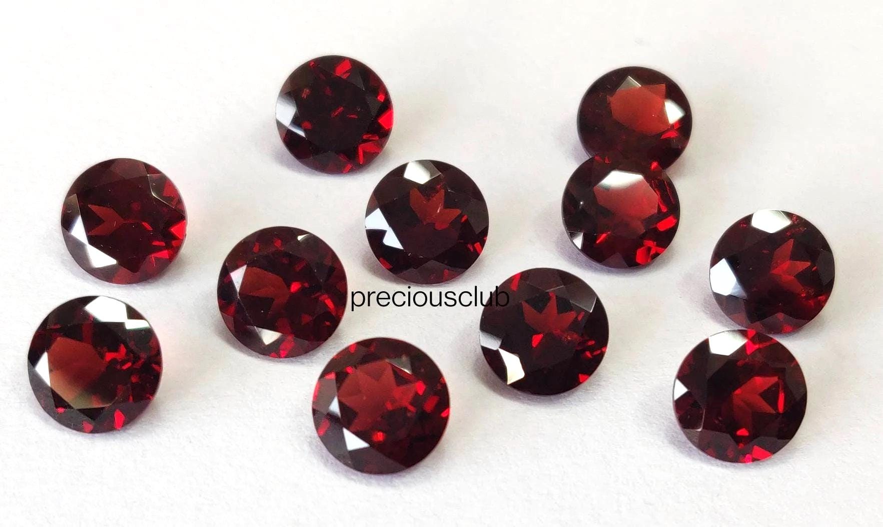 Natural Red Garnet Round 5mm Faceted - Loose Garnet AAA Top Quality - Etsy