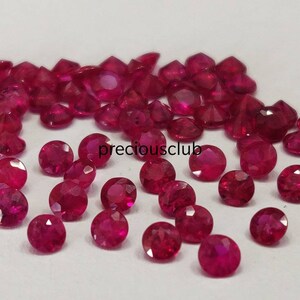 Natural Brilliant Cut Ruby 2.5 Mm Round Faceted Cut AAA - Etsy