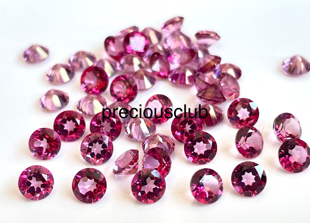 Natural 4mm Coated Pink Topaz Round Faceted AAA Quality - Good Pink ...