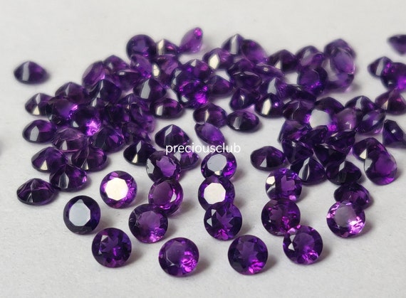 100 Pc Wholesale Lot of Natural Amethyst Round Cut 1 Mm to 12 | Etsy