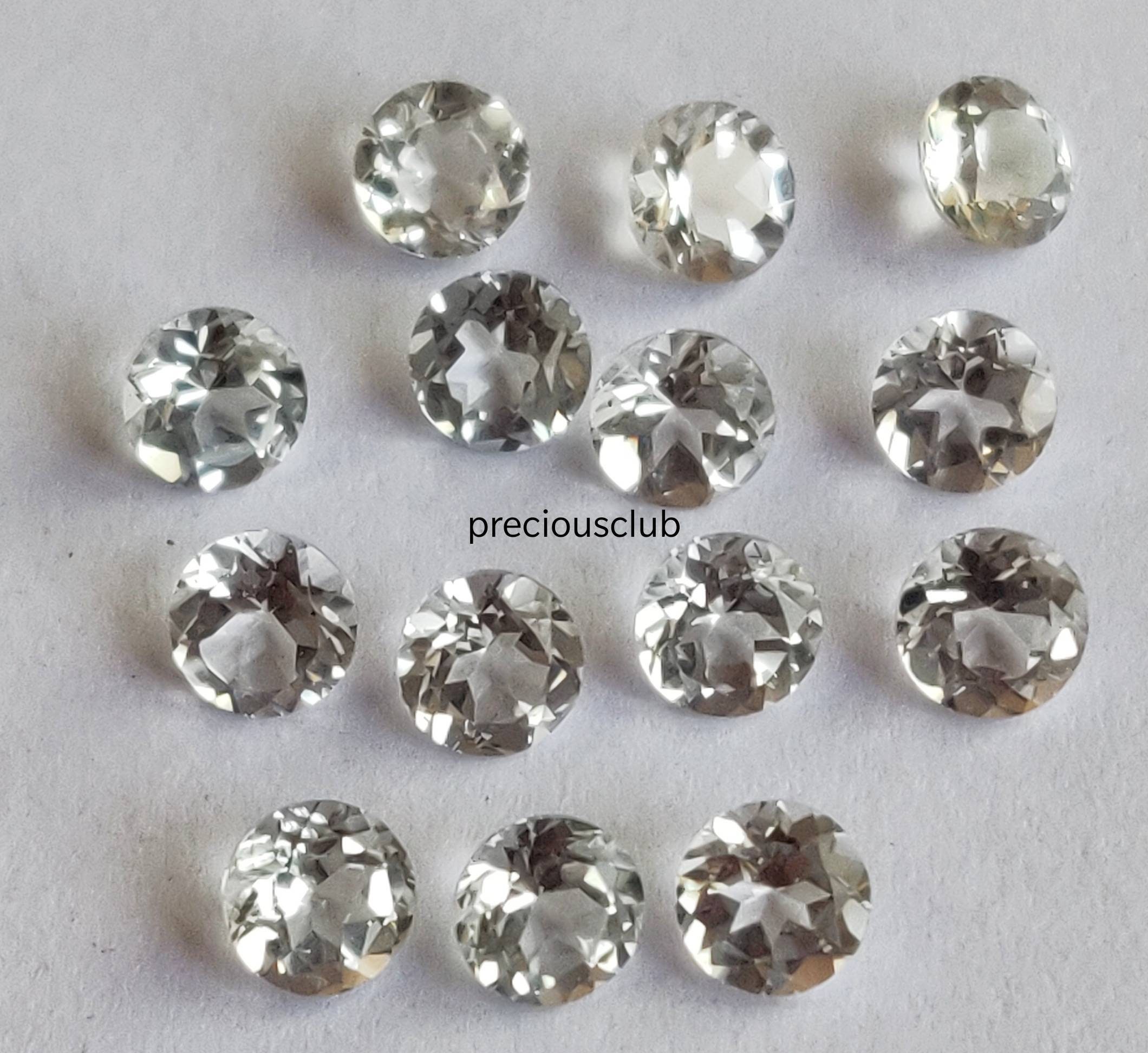 Natural White Topaz Round cut 4 mm Faceted AAA Quality | Etsy