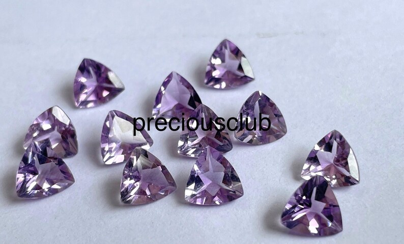 Natural Pink Amethyst Trillion 3mm Faceted -loose Pink Amethyst AAA Top ...