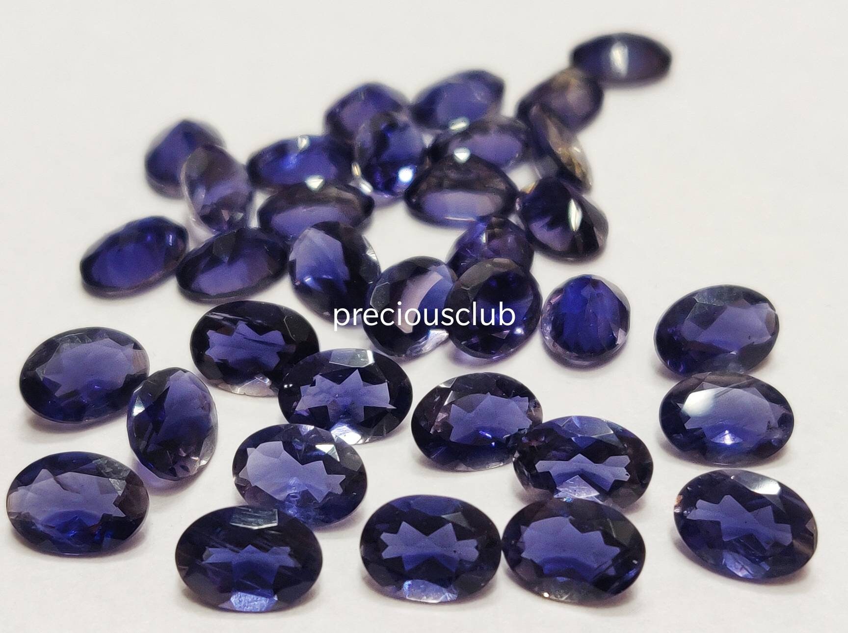 Natural 6x8 mm Iolite Oval Faceted AAA Quality Top Good color | Etsy