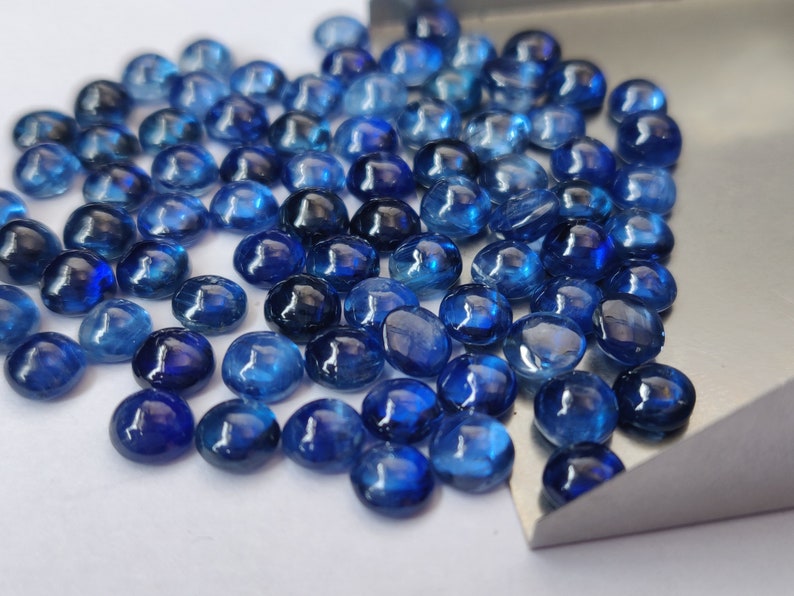 Natural Blue Kyanite 8mm Round Cabochon AAA Quality - Loose Kyanite ...