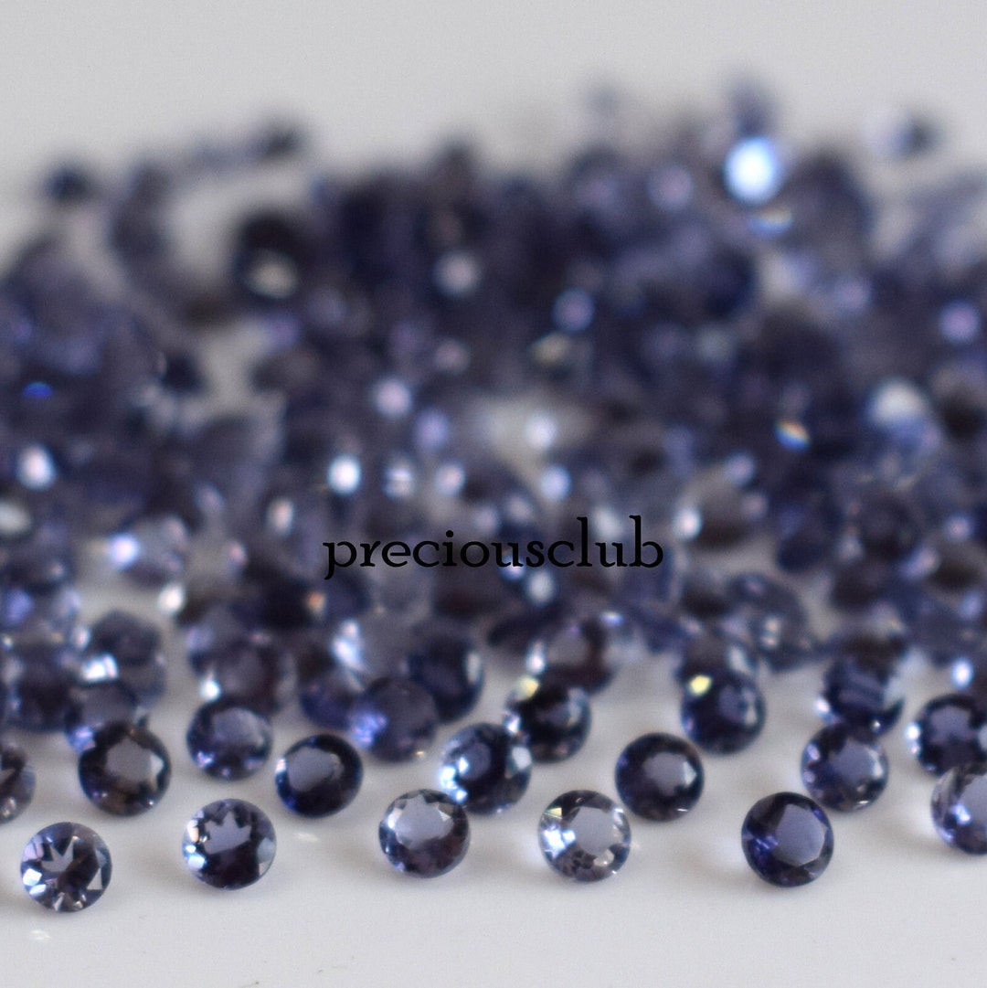 Natural 2mm Iolite Round Faceted AAA Quality -fine AAA Iolite Round ...