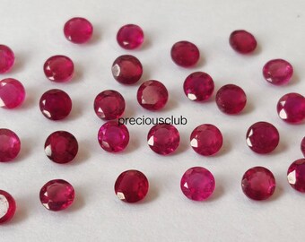 Ruby Glass Filled - Etsy