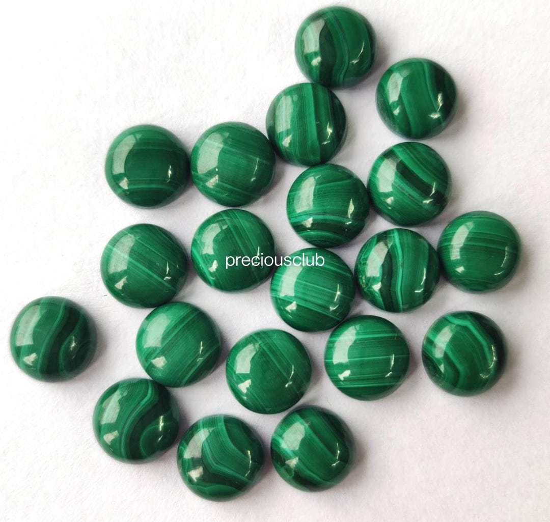 Natürliche Malachit 3mm Rund Cabochon Flat Back - loser Malachit AAA ...