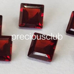 Natural Red Garnet Square Cut 4 Mm Faceted Loose Garnet AAA - Etsy