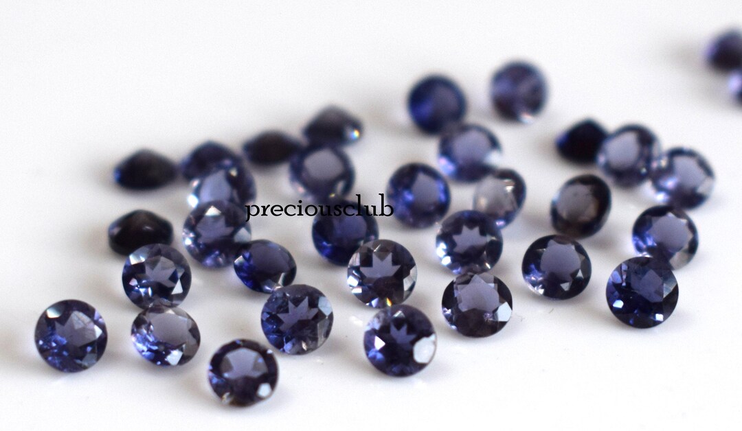 Natural 3mm Iolite Round Faceted AAA Quality -fine AAA Iolite Round ...