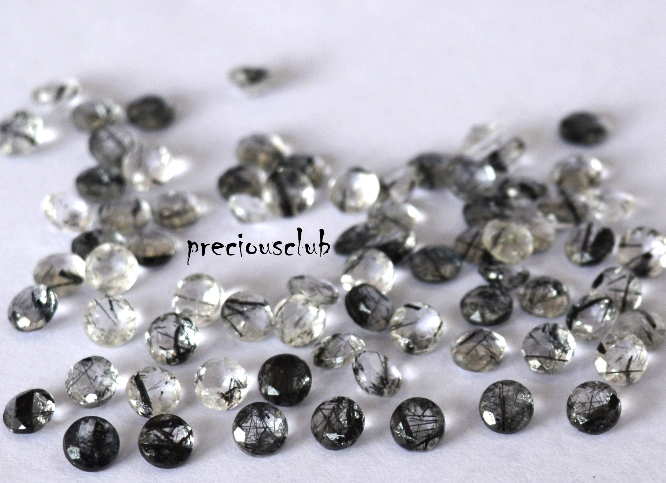 Natural Black Rutile Quartz 4 Mm Round Faceted Loose Black - Etsy