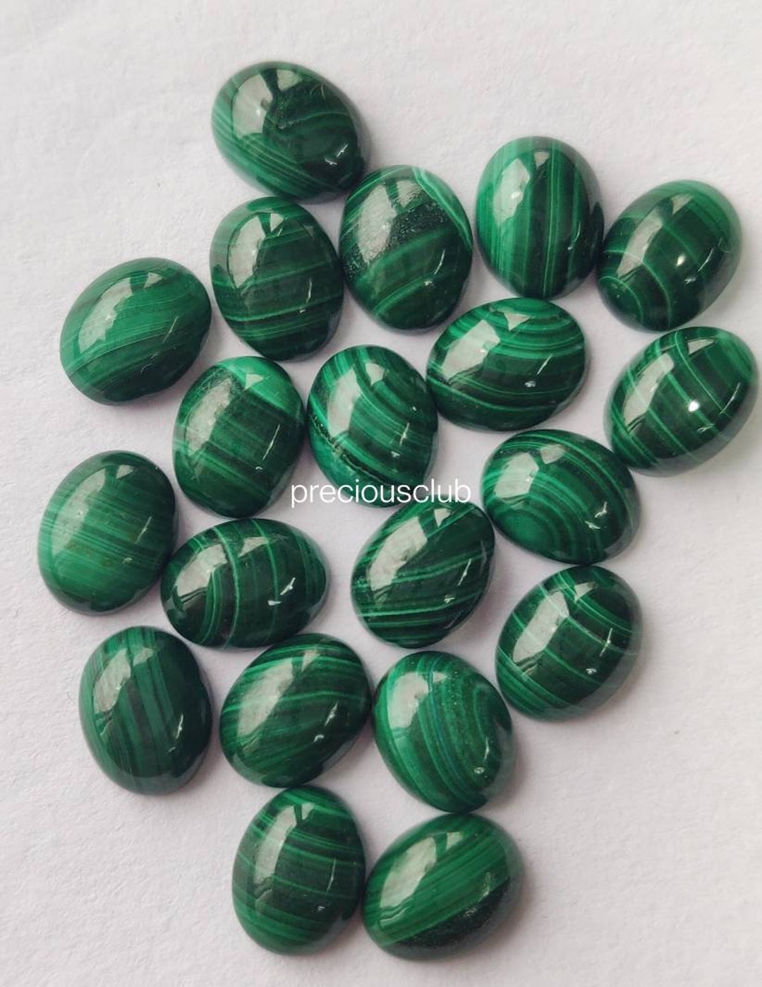 Natürliche Malachit Cabochon Oval Cabochon 5 x 7mm-lose Malachit AAA ...