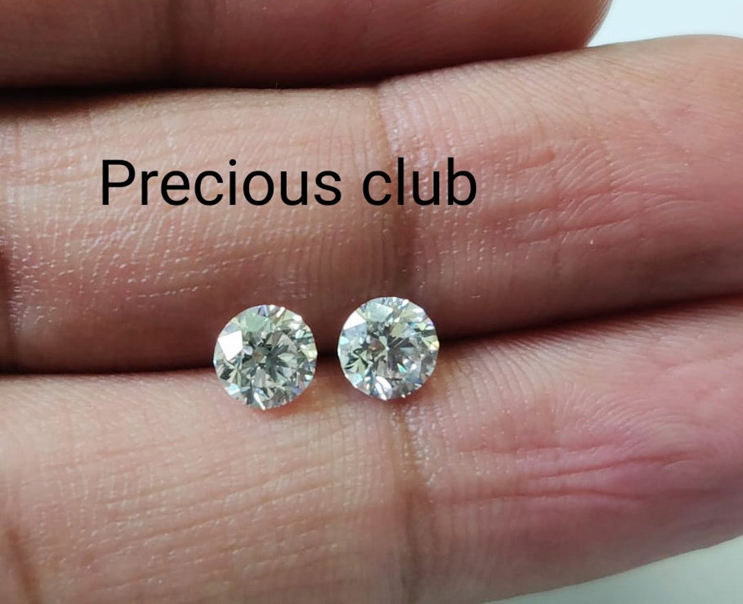 Natural White E-F Color Round Diamond Brilliant Cut Vs 4mm- Loose White ...