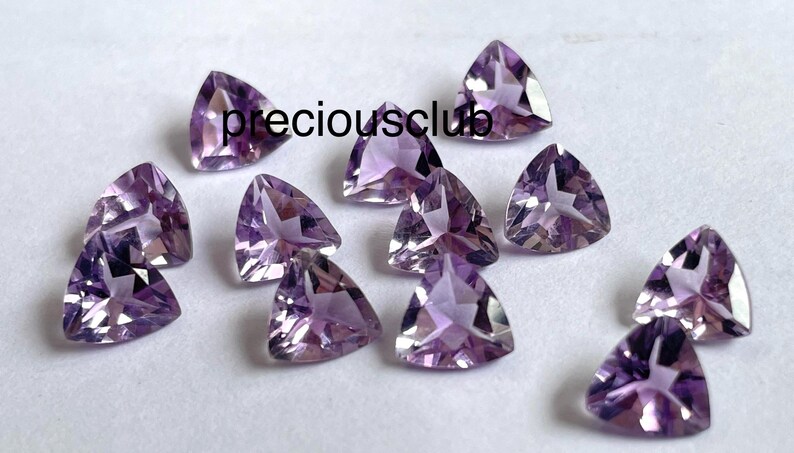 Natural Pink Amethyst Trillion 3mm Faceted -loose Pink Amethyst AAA Top ...