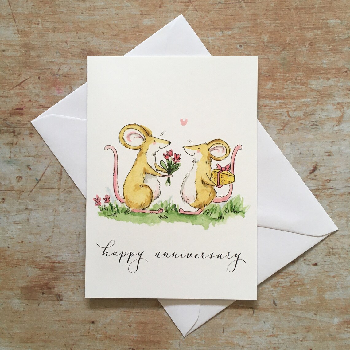 Happy Anniversary Card Anniversary Card Cute Card Blank - Etsy
