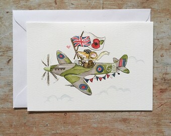 Spitfire Card - Etsy