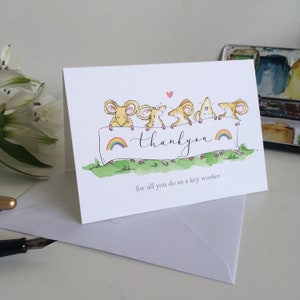 Thank You for All You Do as a Key Worker Card Key Worker - Etsy